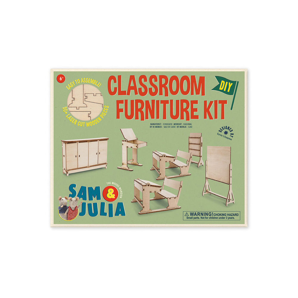 Buy Sam & Julia Wooden Classroom Furniture Kit Kids/Children DIY Play ...
