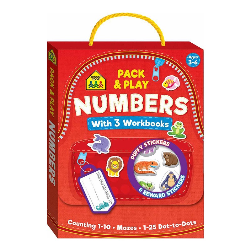 Buy School Zone Pack & Play Satchel: Numbers Workbook Kids Educational ...