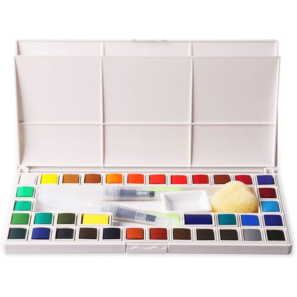 Buy Sinoart 36 Pan Watercolour Studio Artist Painting Set 24x12.2x2.3cm ...