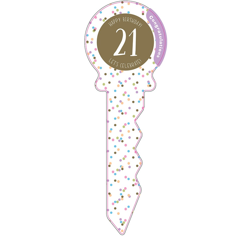 Buy Small 21st Birthday Key Confetti Novelty Birthday Party Statue ...