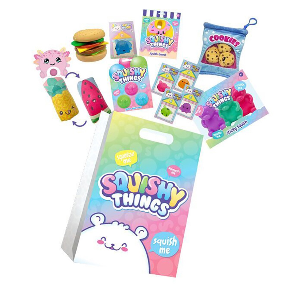 Buy Squishy Things 23 Kids Showbag Mochi Glitter/Water Fidget Friend ...