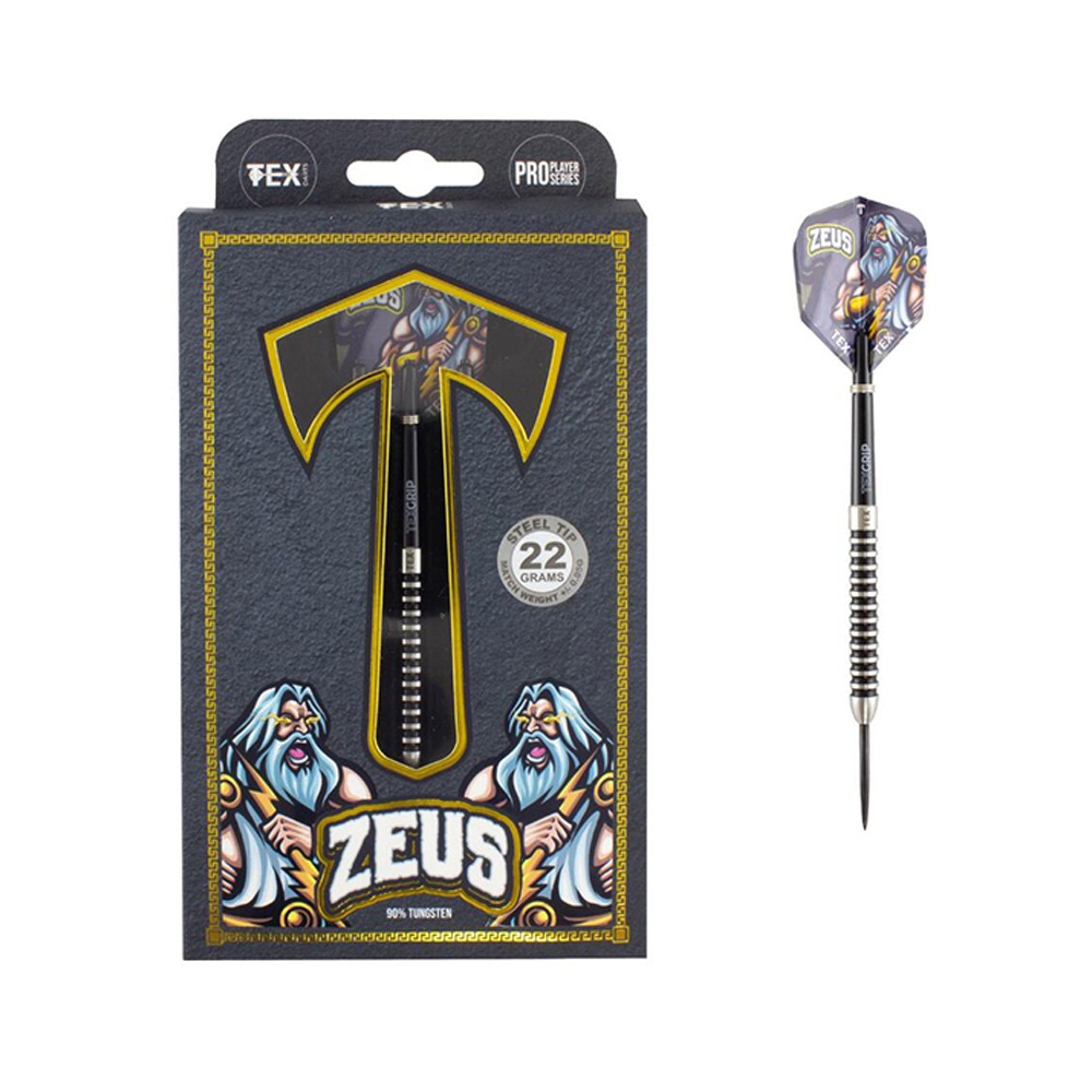 Buy TEX 22g Zeus 90% Tungsten Throwing Darts Barrel/Shaft w/TEX Grip ...