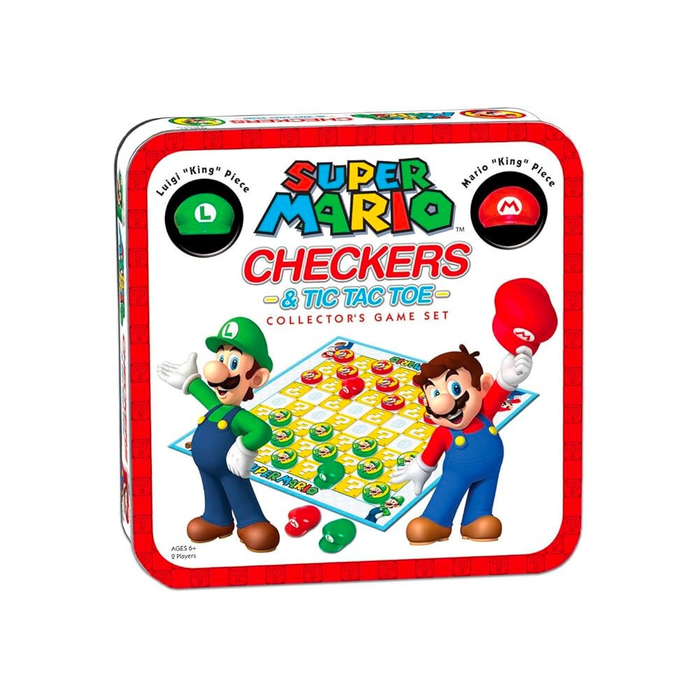 Buy The Op Super Mario Checkers/Tic Tac Toe Combo Strategy Tabletop ...