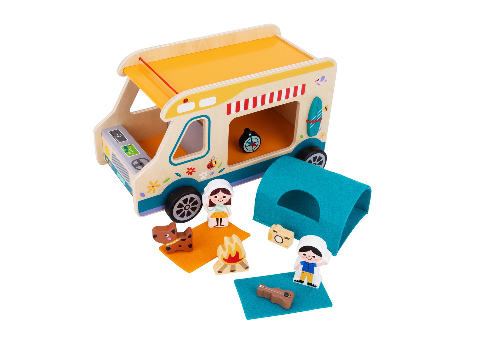 Buy Tooky Toy Kids/Toddler Pretend Play Camping Rolling Rv Caravan Toy ...