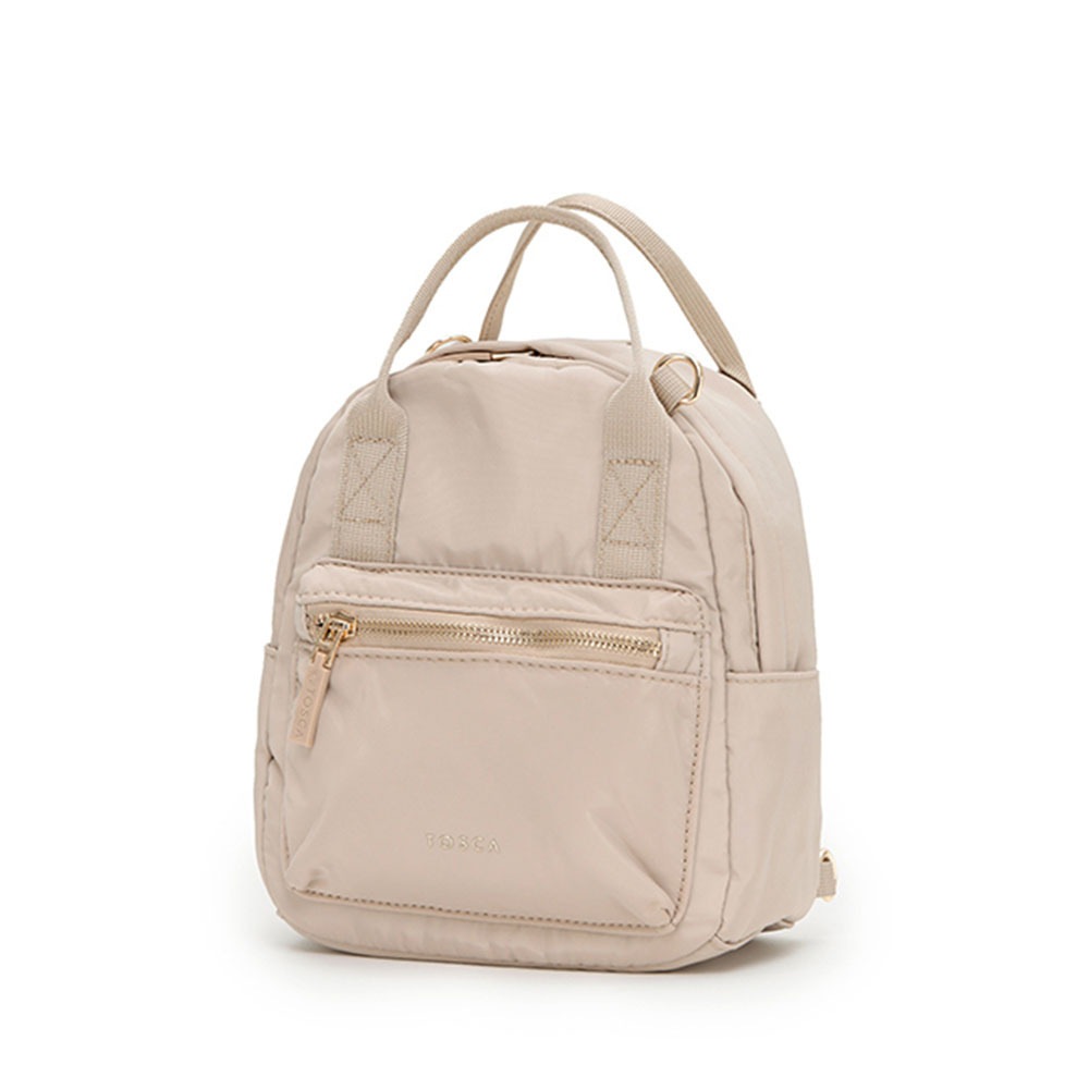 Buy Tosca Mini Nylon Utility Compact Carry Purse Handag Beige w/Strap ...