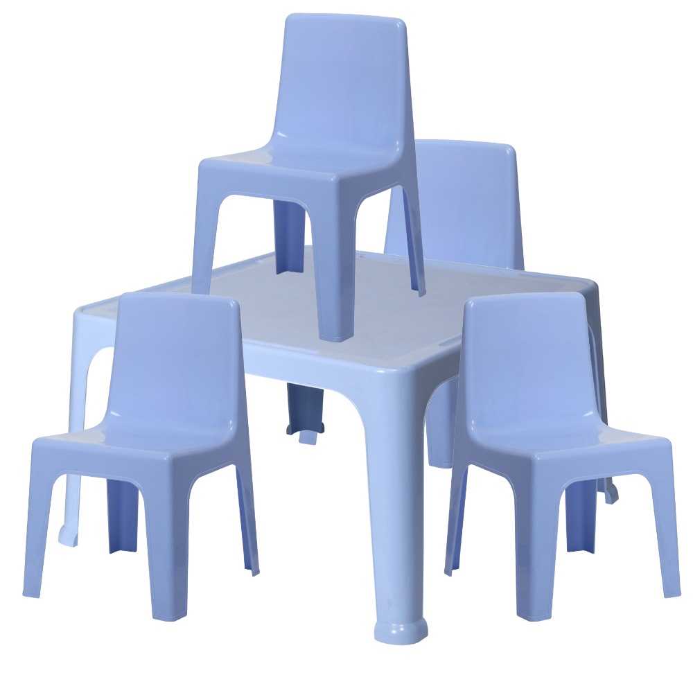 Buy Tuff Play Kids Table w/4x Chairs/Seat Furniture Set Indoor/Outdoor ...