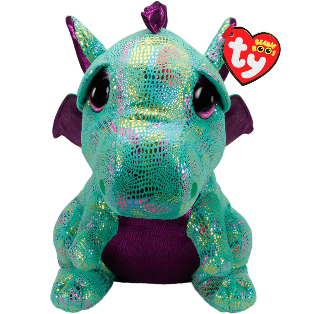 Buy TY Beanie Boos Cinder - Green Dragon Large Kids/Childrens Plush Toy ...
