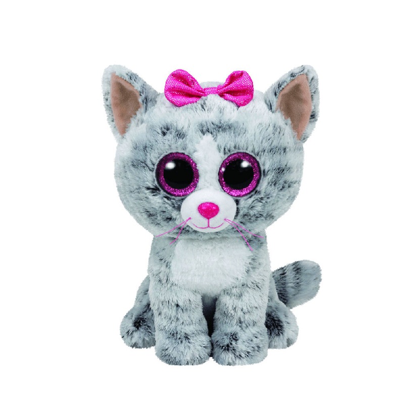 Buy TY Beanie Boos Kiki - Grey Cat Medium Kids/Childrens Plush Soft Toy ...