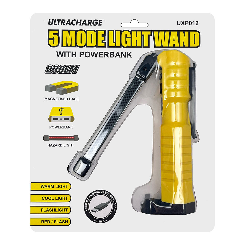Buy Ultracharge 5 Mode Rechargeable COB LED Light Wand with Belt Clip ...