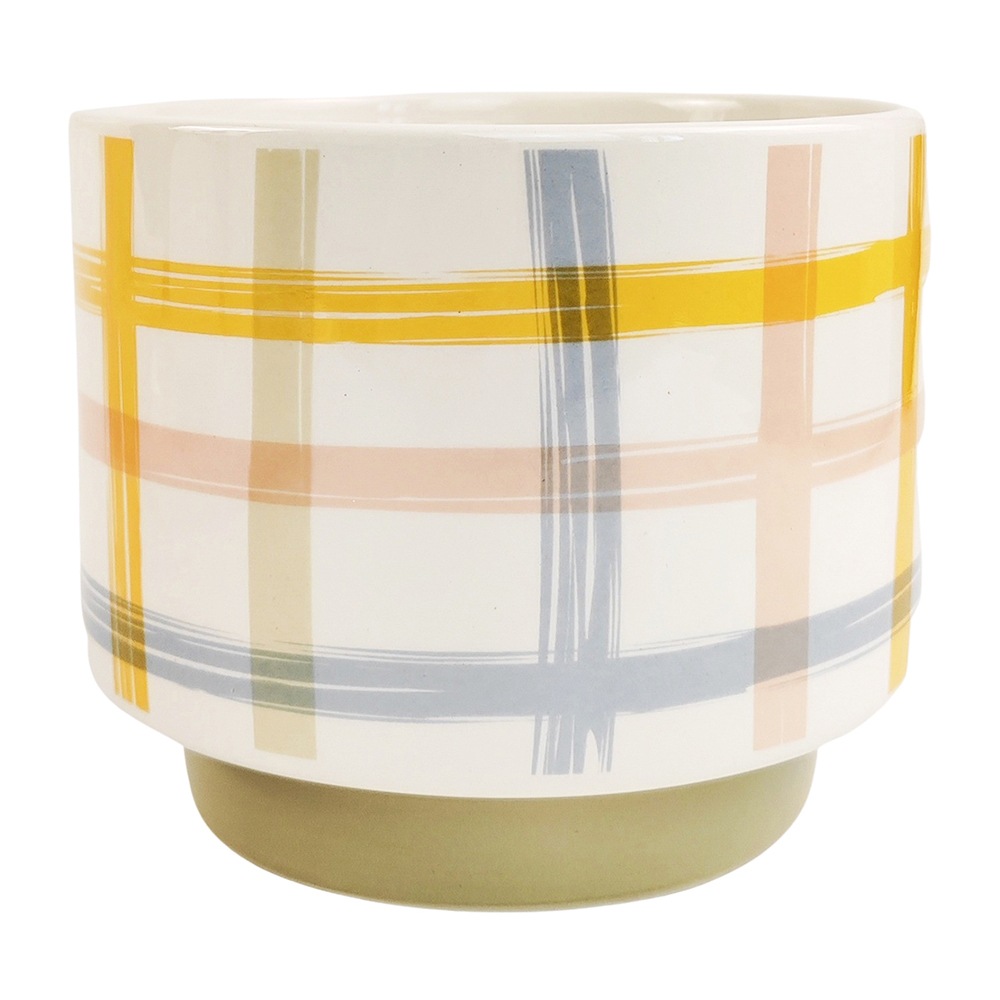 Buy Urban 15cm Ceramic Maldon Check Planter Plant/Flower Pot Yard Home ...