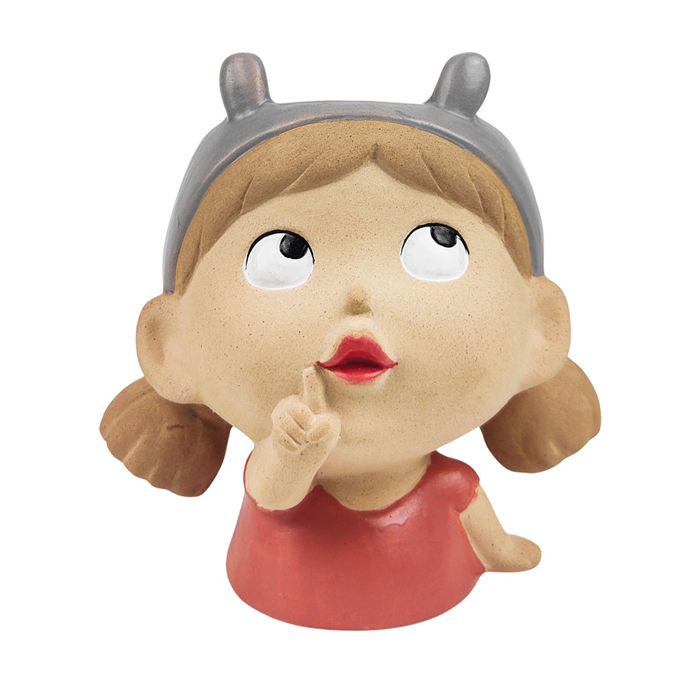 Buy Urban 16cm Sarah Cute Girl Ceramic Planter Garden Plant Pot Medium ...