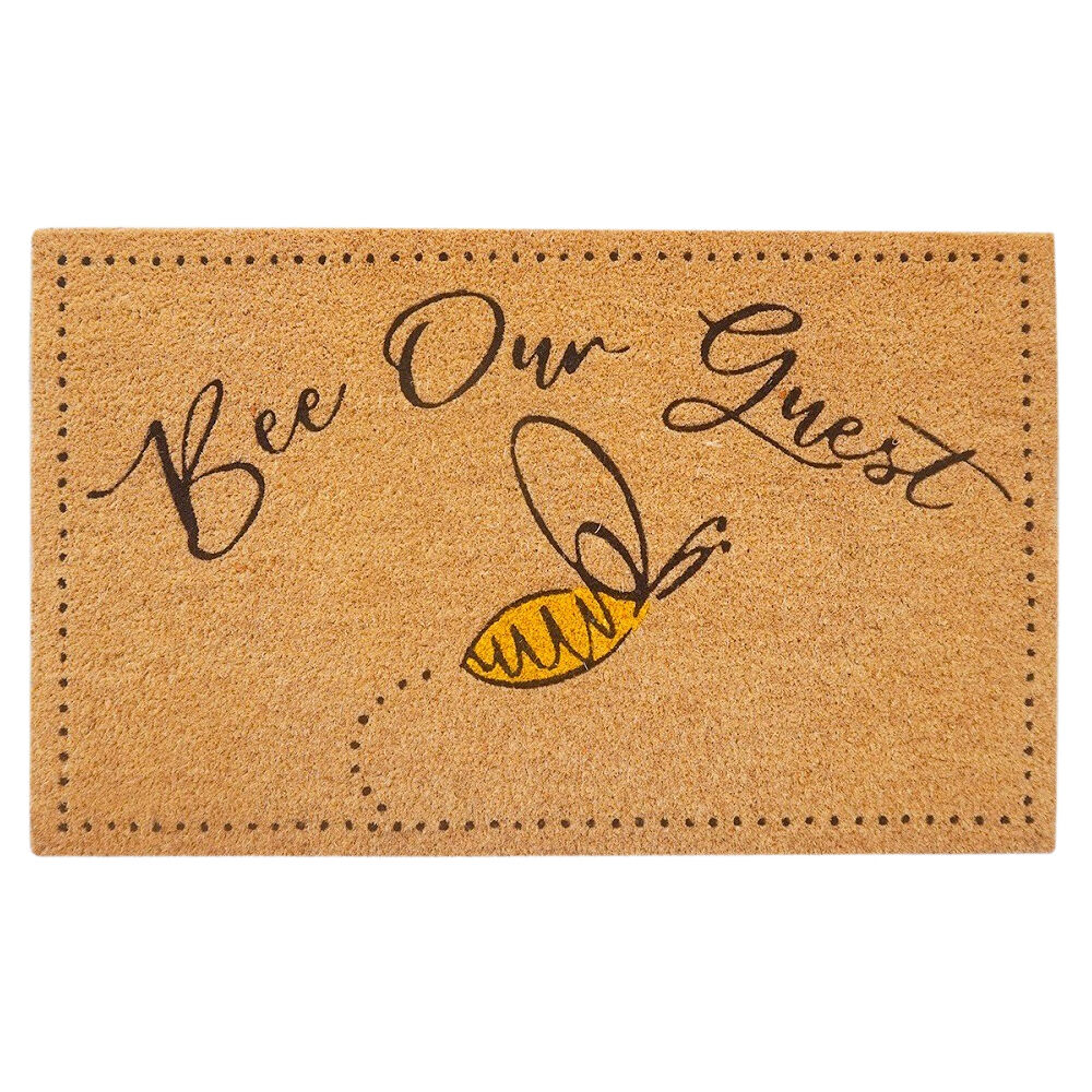 Buy Urban Bee Our Guest Doormat Coir/PVC Home/Living Room Decor 45x75cm Black/Yellow - MyDeal ...