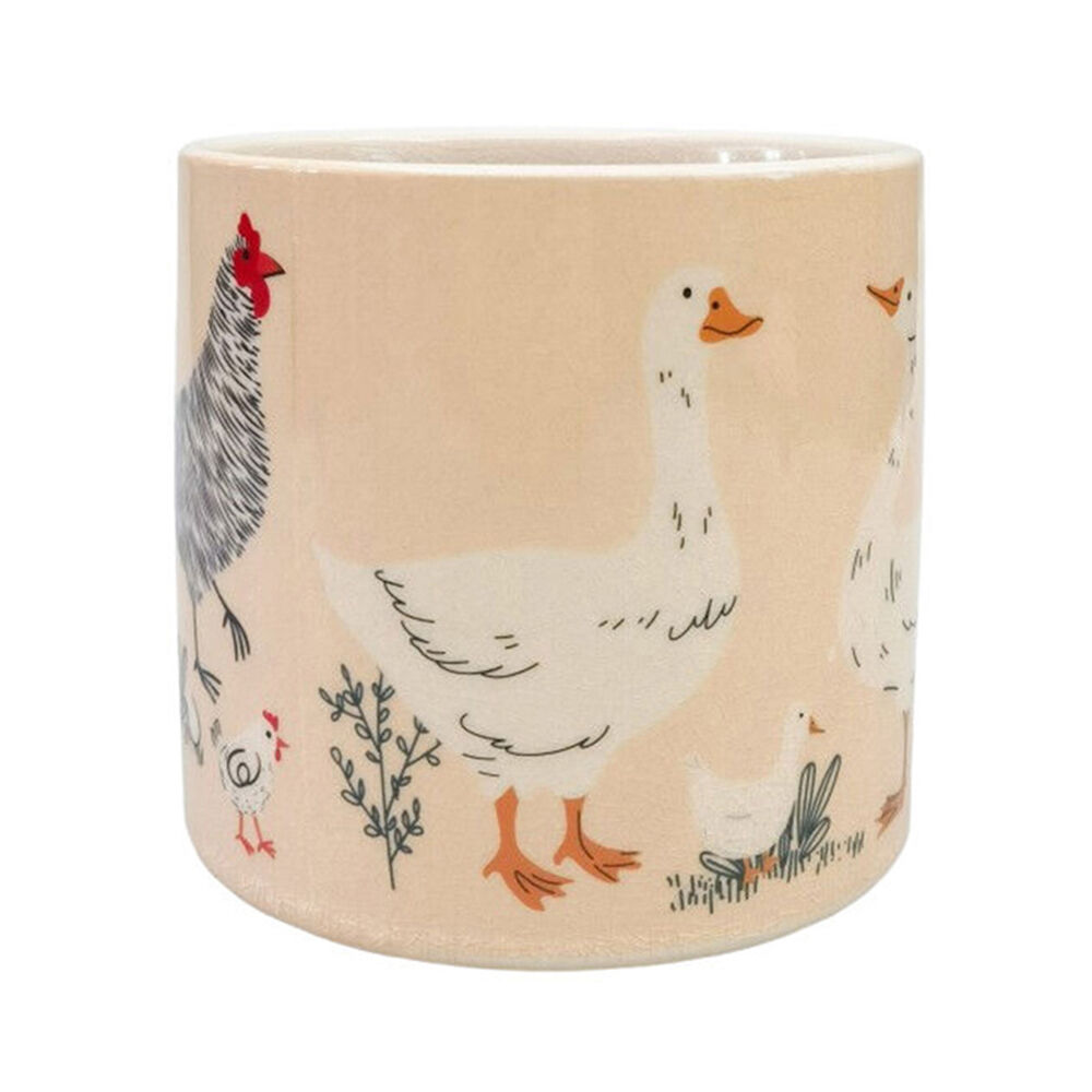 Buy Urban Chicken Friends Stoneware Outdoor Planter Pot 14x13cm Black ...