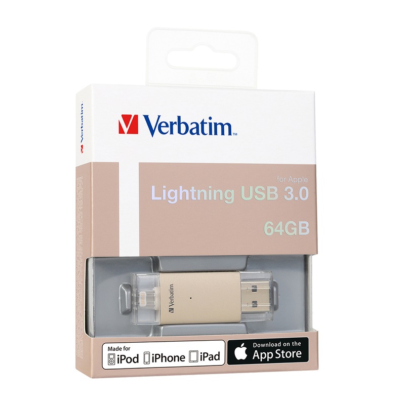 Buy Verbatim USB 3.0 Drive 64GB File/Media Storage For Apple iPhone ...