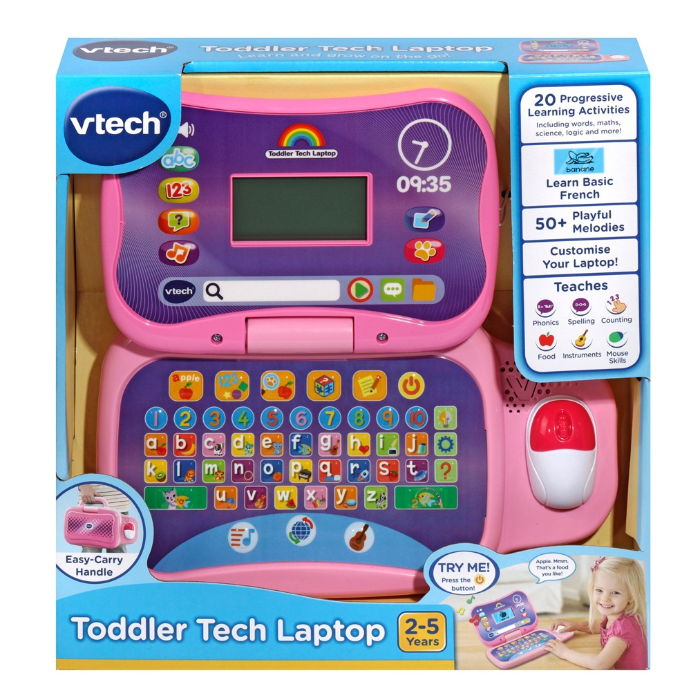 Buy VTech Toddler Tech Laptop Educational Kids Toy Play Activity Pink 2 ...