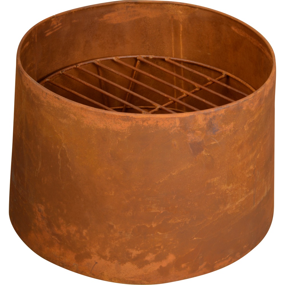 Buy Wildtrak Rustic 38x24cm Fire Pit Iron Sheet Round Outdoor Garden ...