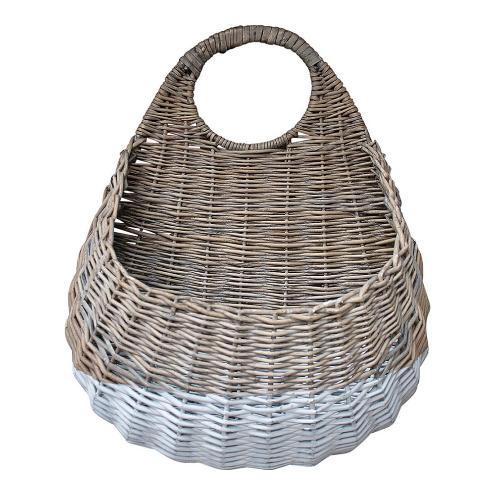 Buy Willow 44cm Hanging Curve Basket/Planter Home/Garden Plant Holder ...