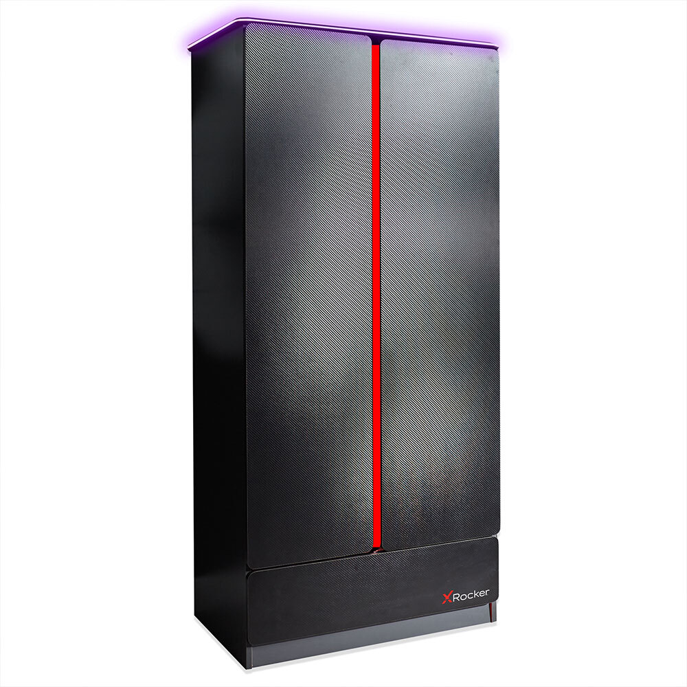 Buy X Rocker Carbon Tek 2-Door Gaming Wardrobe And Drawer w/ LED ...