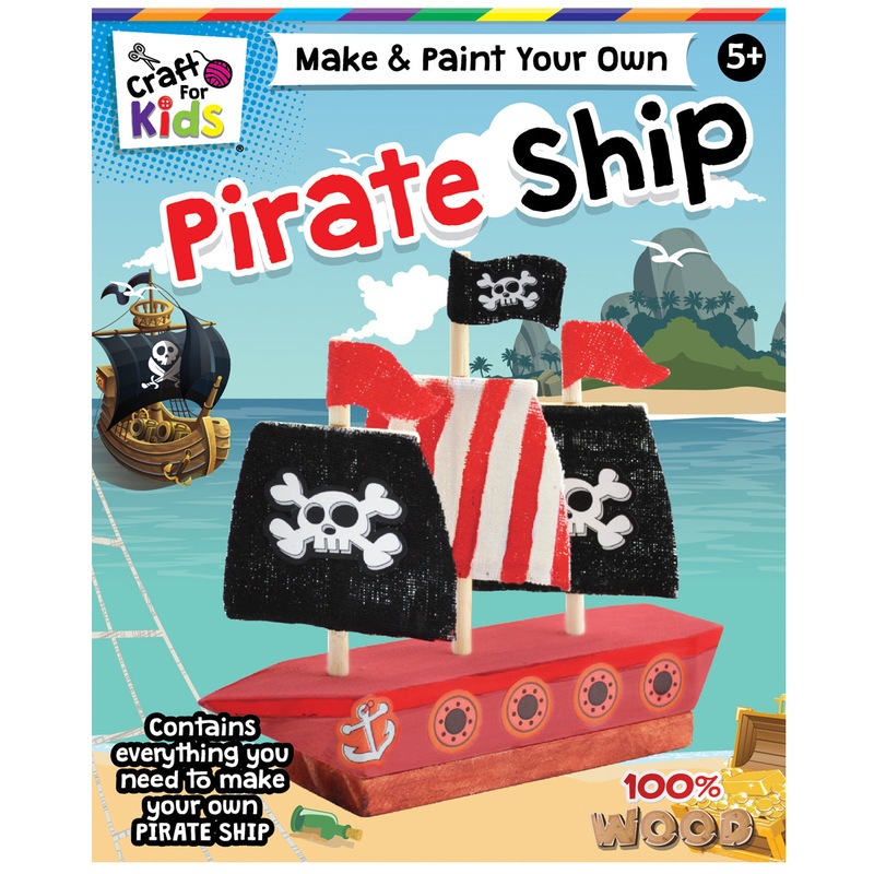 Buy Make & Paint Your Own Pirate Ship - MyDeal