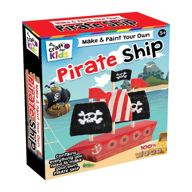 Buy Make & Paint Your Own Pirate Ship - MyDeal
