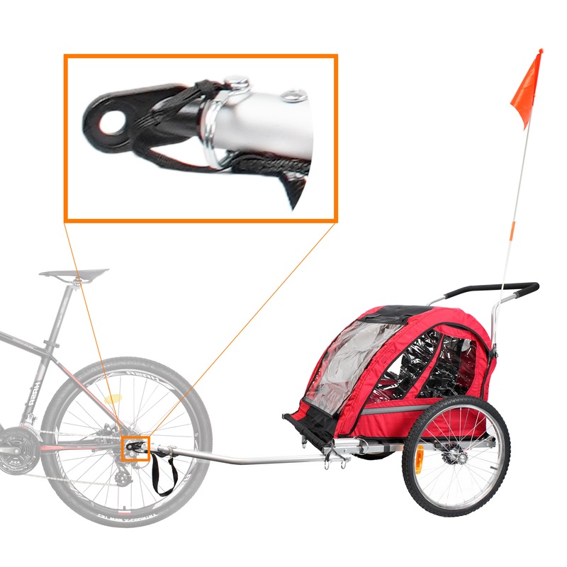 Buy Bicycle Trailer Coupler Hitch Steel Rear Replacement Axle Hitch ...