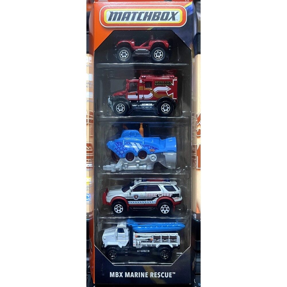 Buy Matchbox Cars 5 Pack MBX Marine Rescue - MyDeal Australia