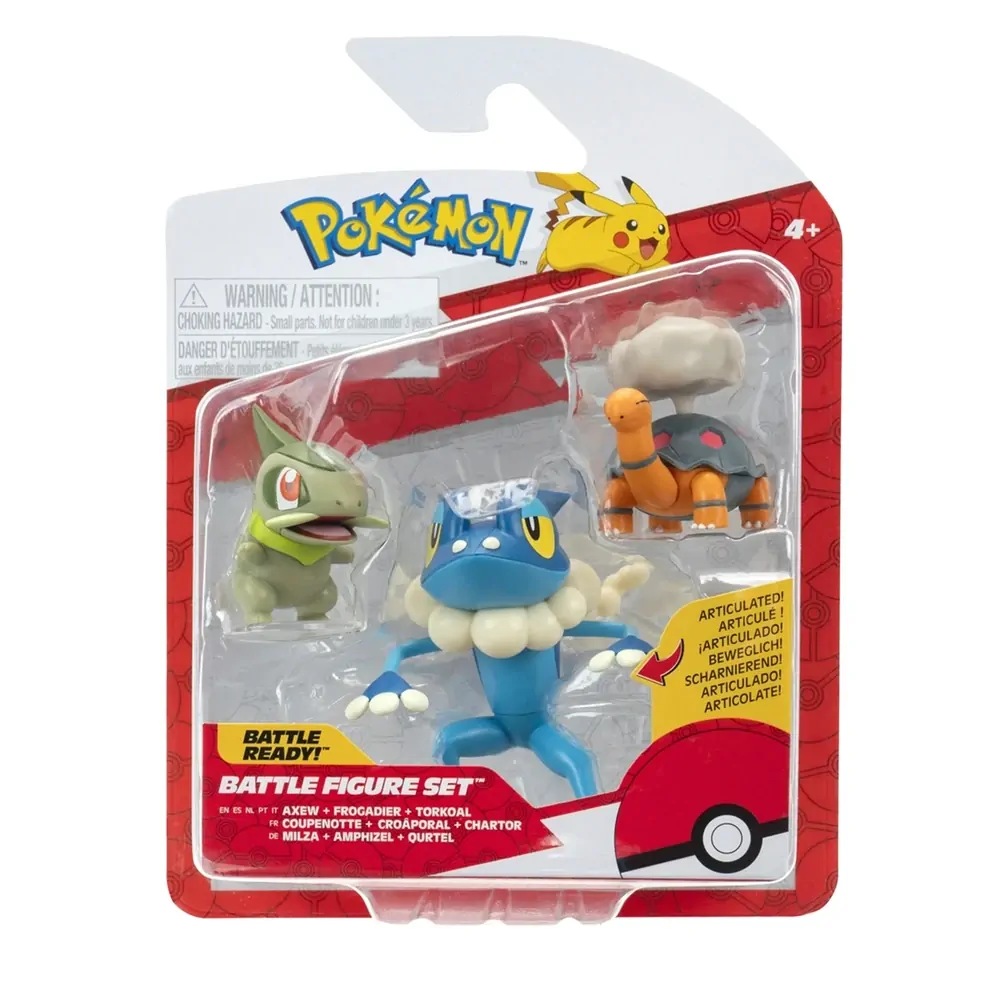 Buy Pokemon 2& 3 Figure Wave 24 Axew + Frogadier + Torkoal - MyDeal ...
