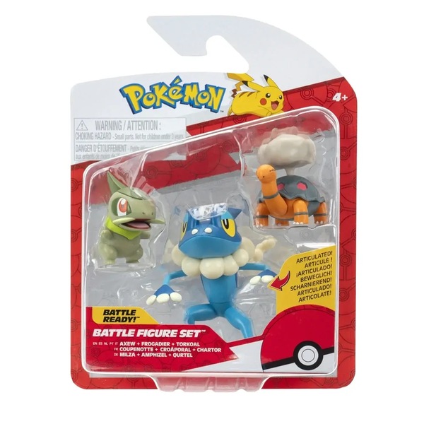 Buy Pokemon 2& 3 Figure Wave 24 Axew + Frogadier + Torkoal - MyDeal ...