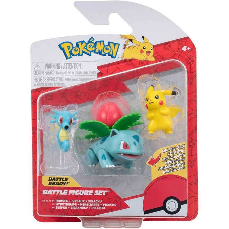 Buy Pokemon Battle Figure Set Horsea + Ivysaur + Pikachu - MyDeal