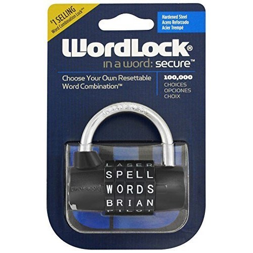 Buy Pad lock- Wordlock Resettable Word Combination BLACK/SILVER/PINK ...