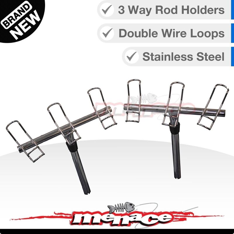 Buy 3 Way Boat Rod Holders - Starboard/Port Pair (double ring) ROD ...