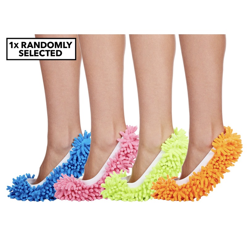 Buy 1 Pair Foot Mop Cleaner Lazy Floor Dusting Shoe Slipper Cover ...
