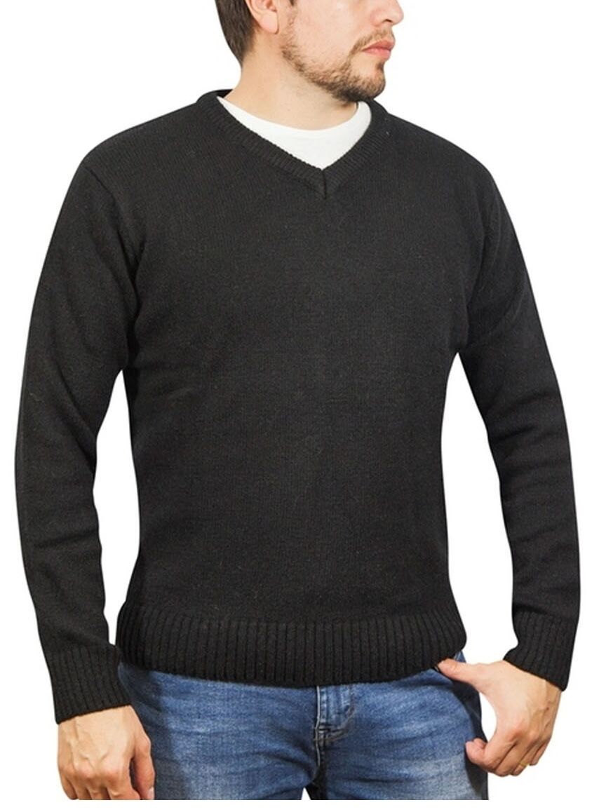 Buy 100% Shetland Ragg Wool V Neck Knit Jumper Pullover Mens Sweater ...