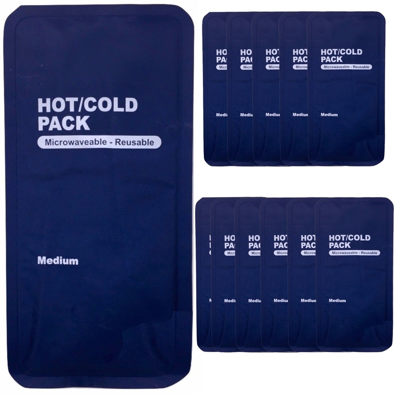 Buy 12x HOT COLD PACK First Aid Reusable Ice Heat Gel Packs Microwave ...