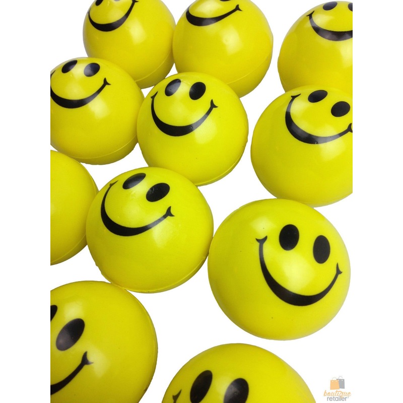Buy 12x YELLOW STRESS BALLS Hand Relief Squeeze Toy Reliever Antistress ...