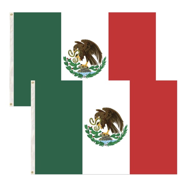 Buy 2x Mexico Mexican Country Flags Heavy Duty Outdoor - 150cm x 90cm ...