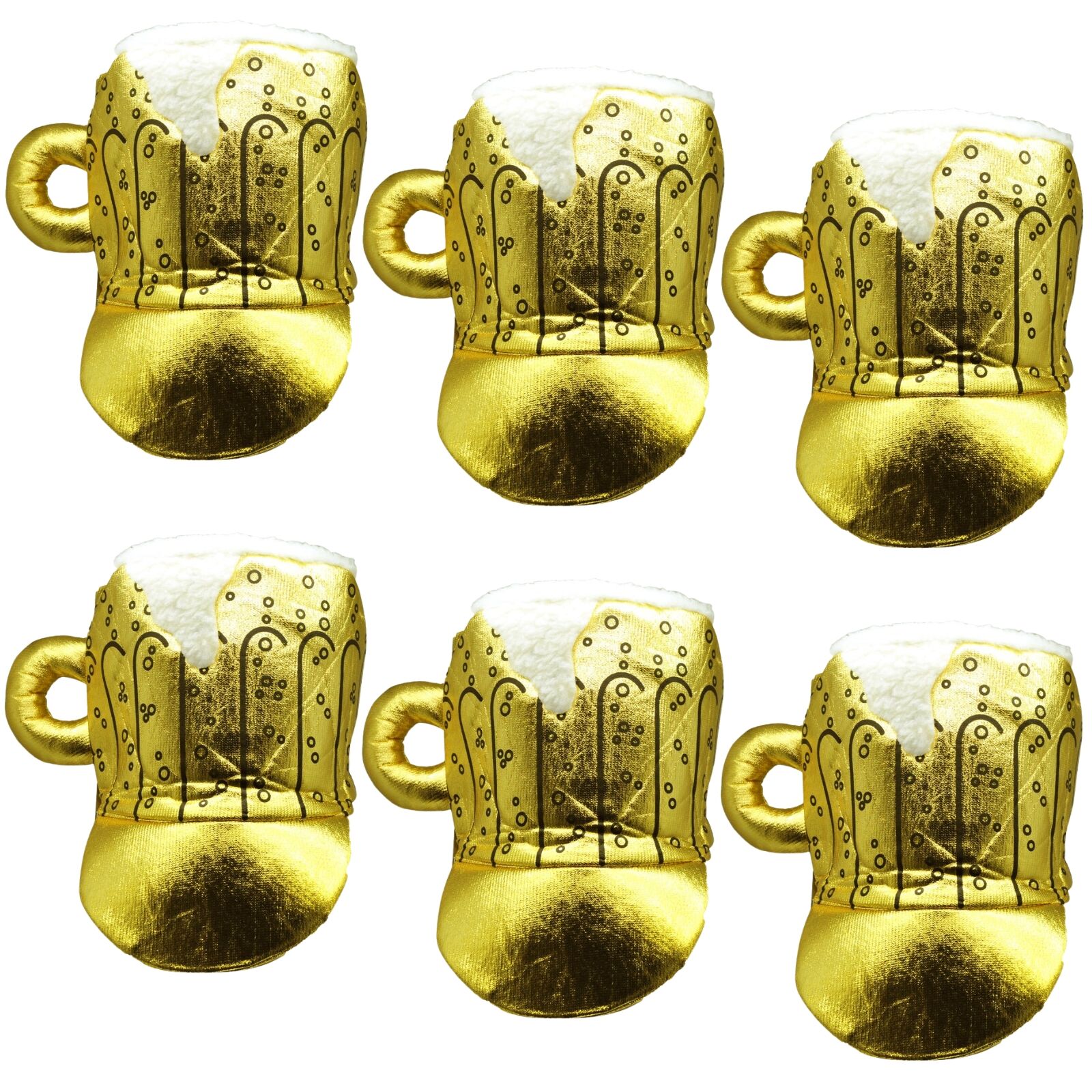 Buy 6x Gold Beer Novelty Hat – Fun Party Costume for Australia Day, St ...