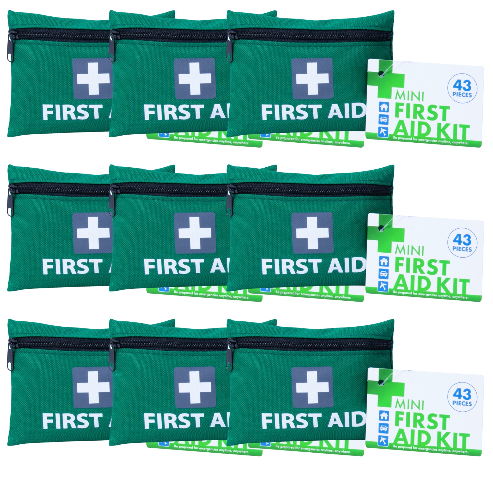 Buy 9 Packs Mini First Aid Kit 387pcs Emergency Medical Travel Pocket ...