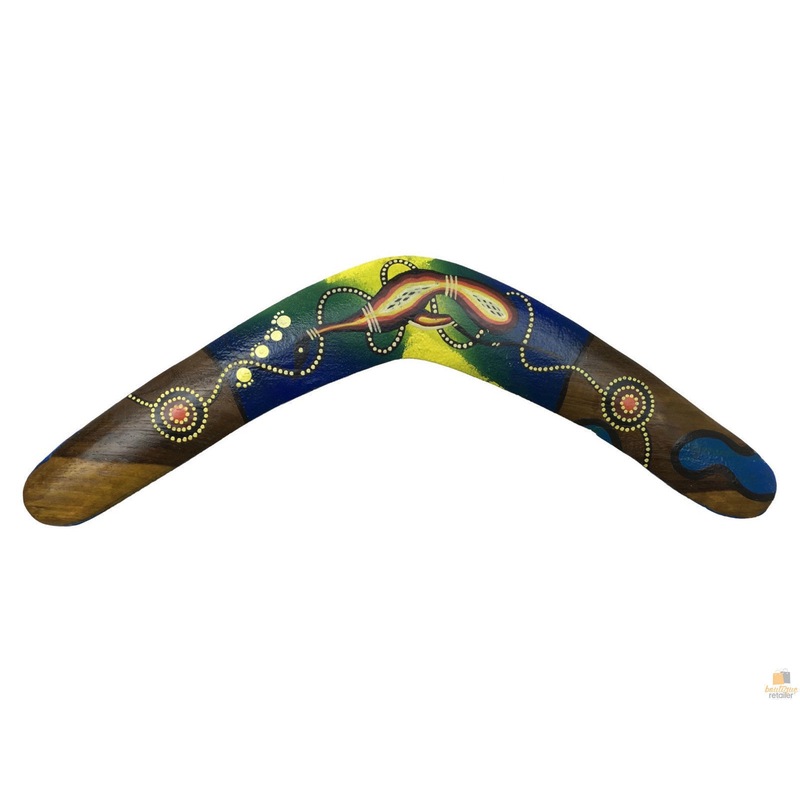 Buy BOOMERANG Aboriginal Art Australian Souvenir Wood Artwork ...