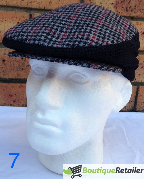 Buy English Stretch Tweed Hat Flat Driving Cap Scottish Tartan ...