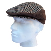 Buy English Stretch Tweed Hat Flat Driving Cap Scottish Tartan ...