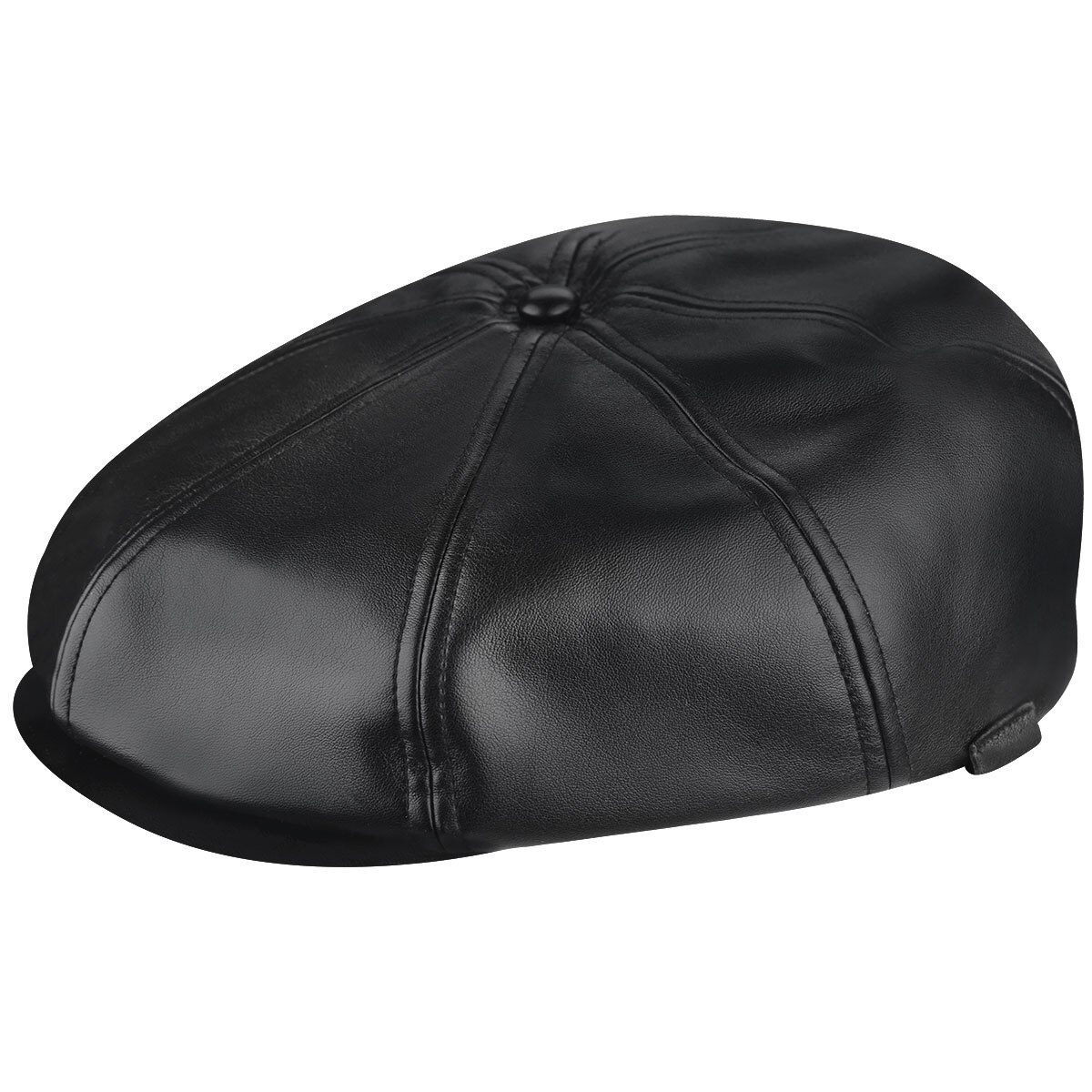 Buy Kangol Mens Faux Leather Cap Ivy Pub Cap Hat with Hidden Pocket ...