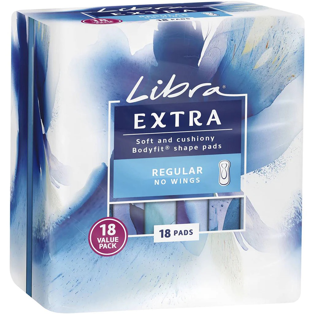 Buy Libra Extra Regular Sanitary Pads No Wings Napkin 18 Pack - MyDeal ...