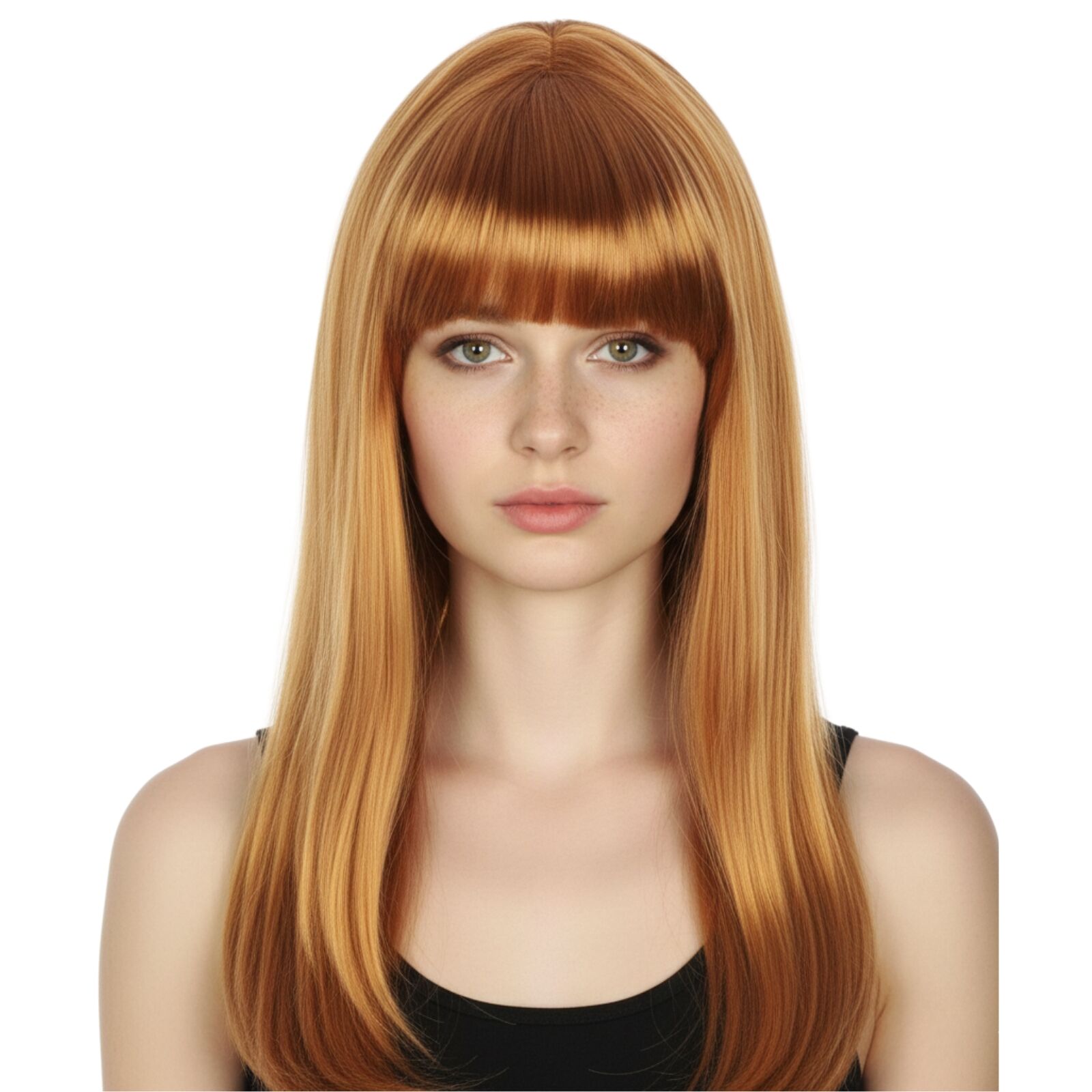 Buy LONG WIG Straight Party Hair Costume Fringe Cosplay Fancy Dress ...