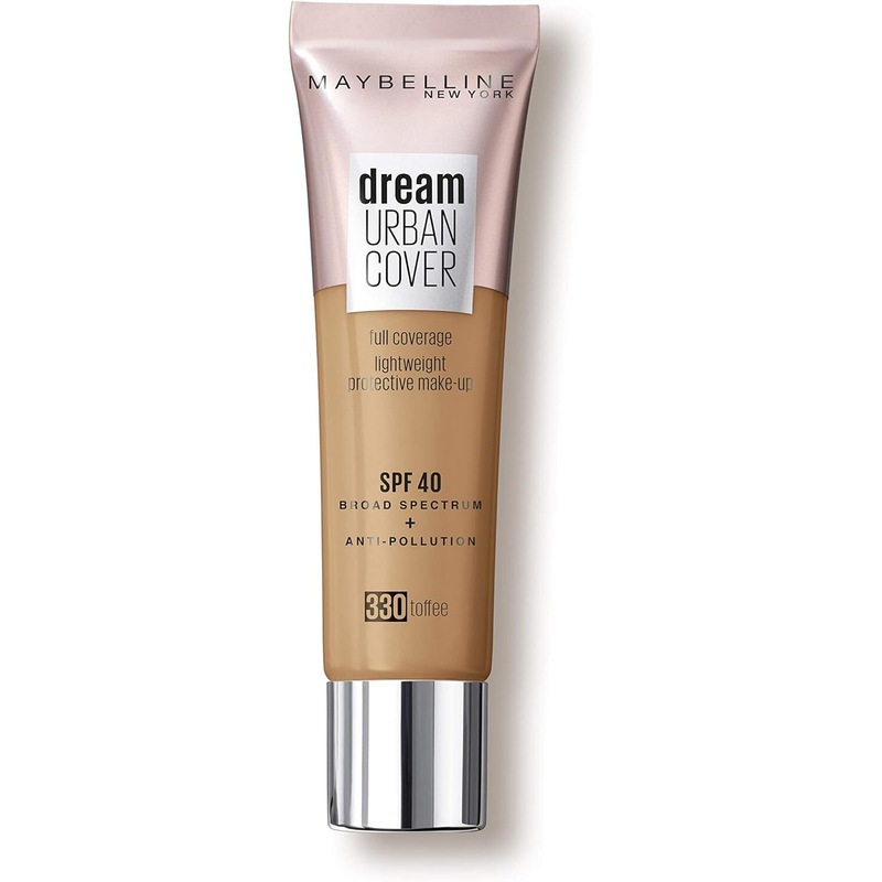 Buy Maybelline Dream Urban Full Cover Liquid Foundation Toffee 330 45g 30ml Spf 40 Mydeal