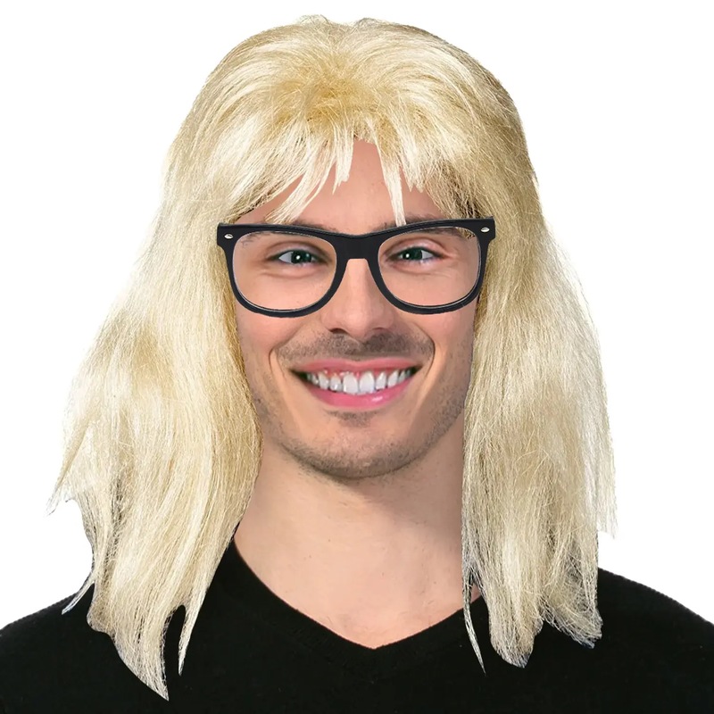 Buy Nerd Mullet Wig 80s Party Costume Rock Bogan Punk 70s 90s Hair - MyDeal