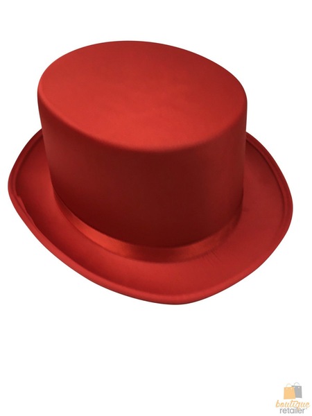 Buy SATIN TOP HAT Costume Party Cap Fancy Dress Trilby Fedora One Size ...