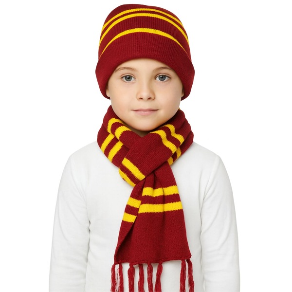 Buy Wizard School Beanie Hat & Scarf Set Costume Accessory Halloween Fancy Dress - MyDeal Australia