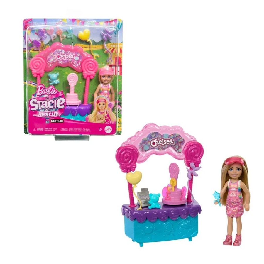 Buy Barbie Chelsea Doll & Lollipop Stand HRM07 - MyDeal Australia