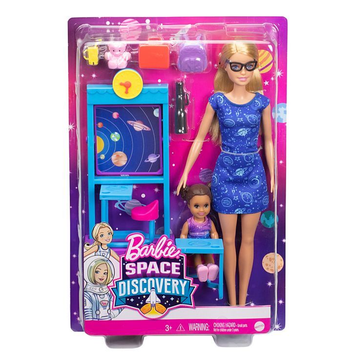 Buy Barbie Space Discovery Science Classroom Playset with Student Small ...